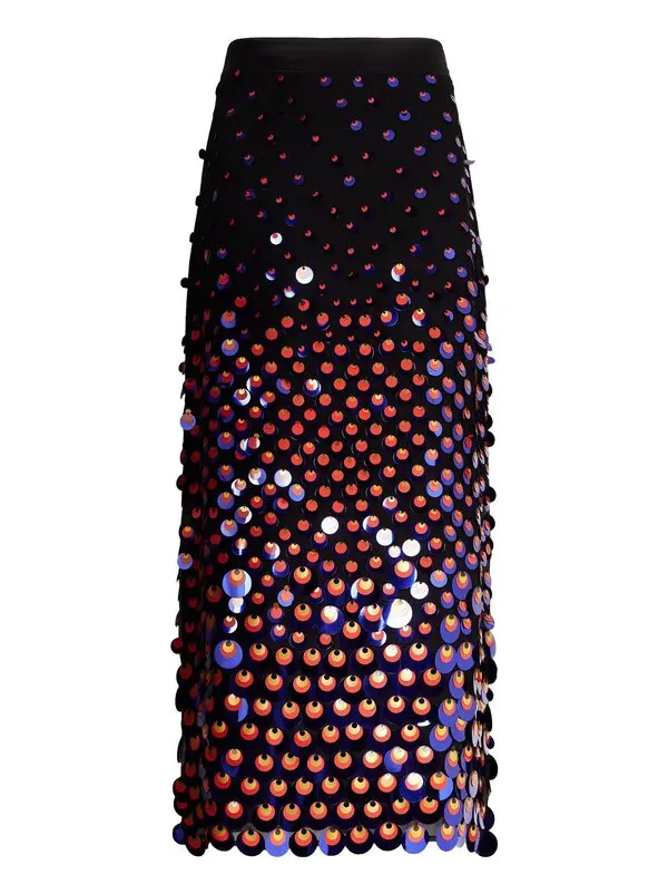 Christopher John Rogers Sequin-embellished Silk-crepon Midi Skirt - Multi