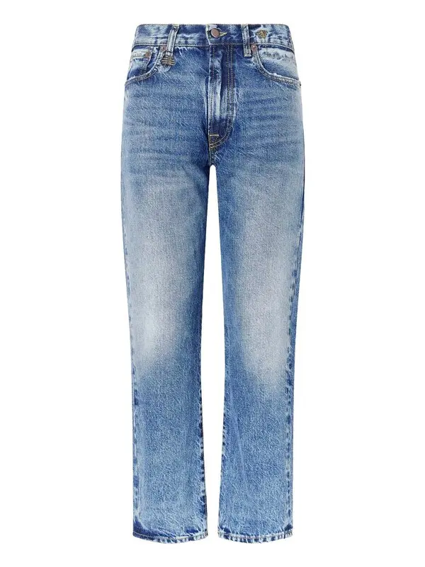 R13 Romeo Cropped Mid-rise Straight-leg Jeans - Blue