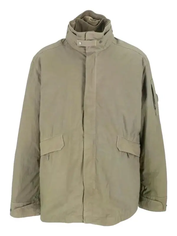 C.P. COMPANY Twill-mixed Hooded Lens Jacket - Neutrals