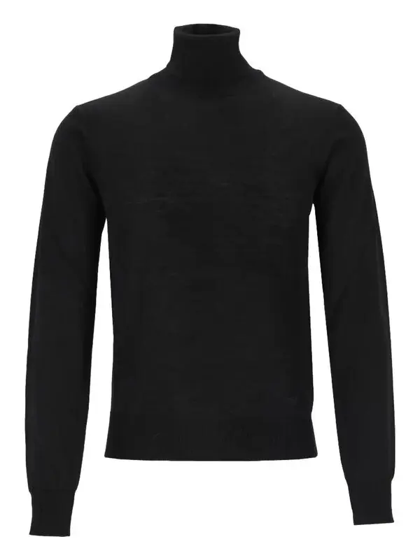 Emporio Armani Pure Virgin-wool Roll-neck Jumper - Black