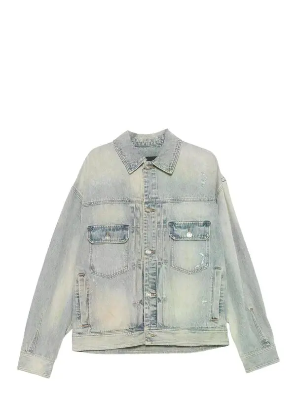 JUUN.J Distressed-effect Denim Jacket - Blue