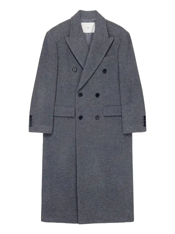 DUNST Wool And Cashmere Blend Doublebreasted Coat - Grey