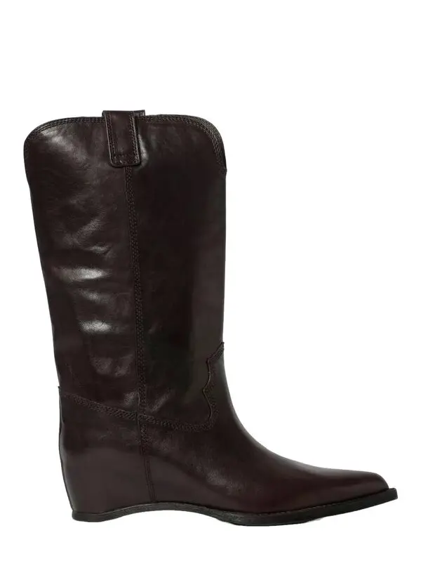 PALOMA BARCELO Gale Pointed-toe Leather Boots - Red