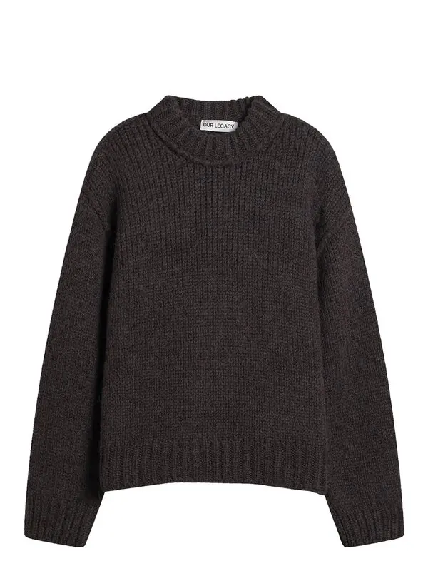 Our Legacy Bear Mega Alpaca Wool Mock Roundneck - Brown