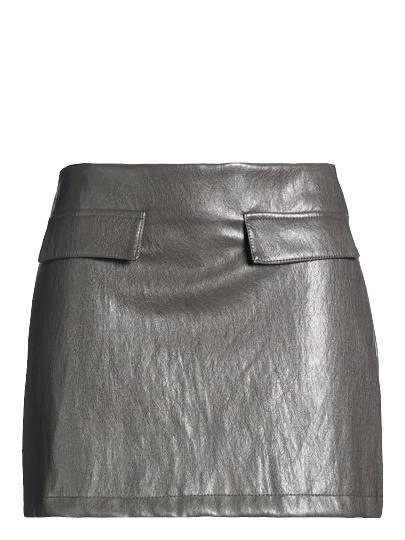 VICOLO Mini Skirt Size Polyester, Polyurethane - Grey