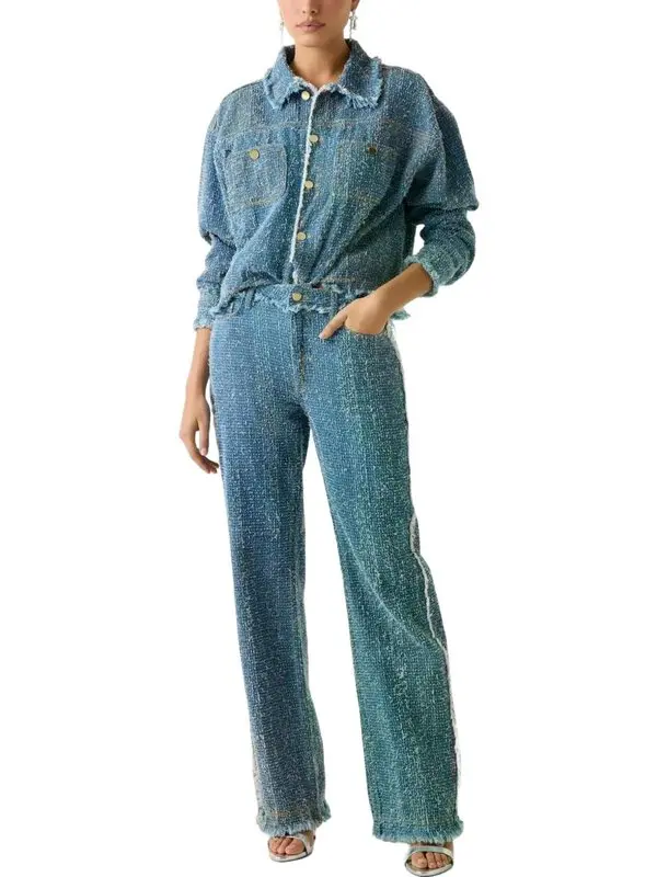 Guess Denim Tweed Jacket - Blue
