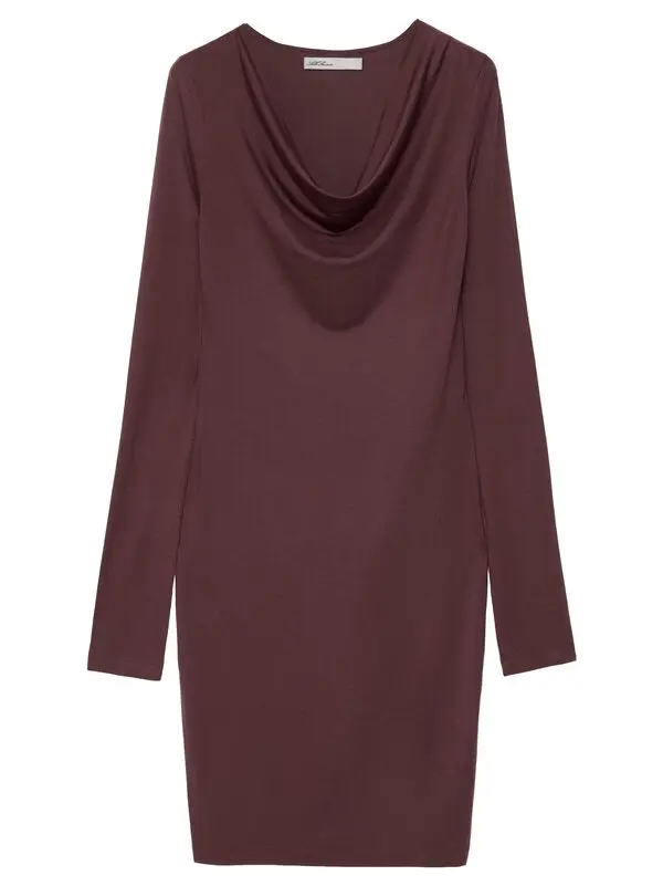 ALLSAINTS Lilla Cowl-neck Bodycon Midi Dress - Red