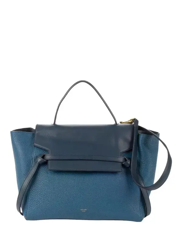 Celine Mini Belt Leathet Tote Bag - Blue