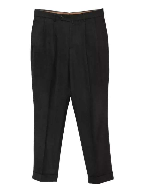 BERWICH Negroni Pleated Straight-leg Trousers - Black
