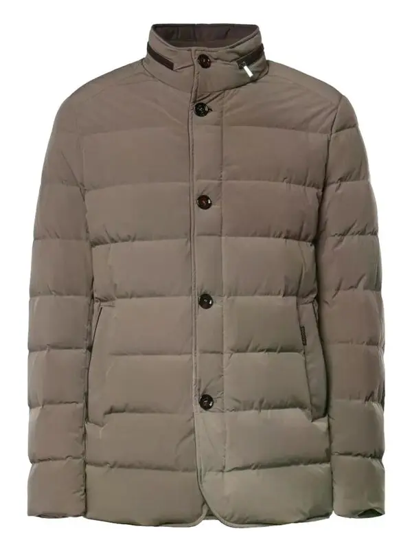 MOORER Quilted Button-up Jacket - Neutrals