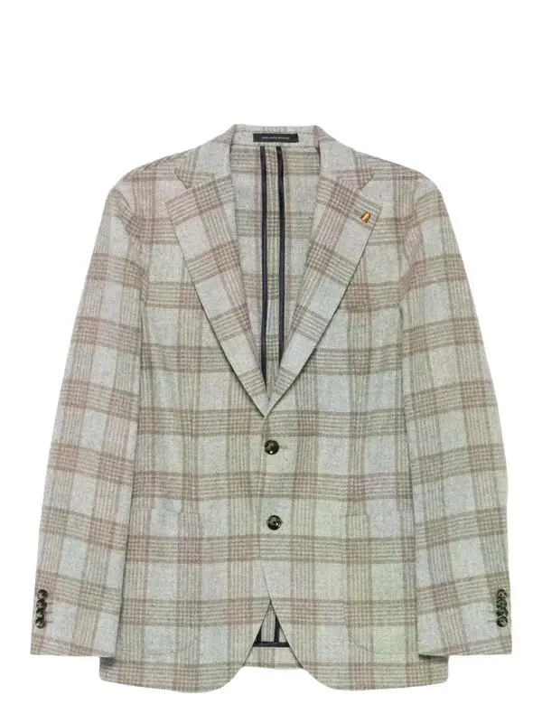 LATORRE Check-pattern Single-breasted Blazer - Grey