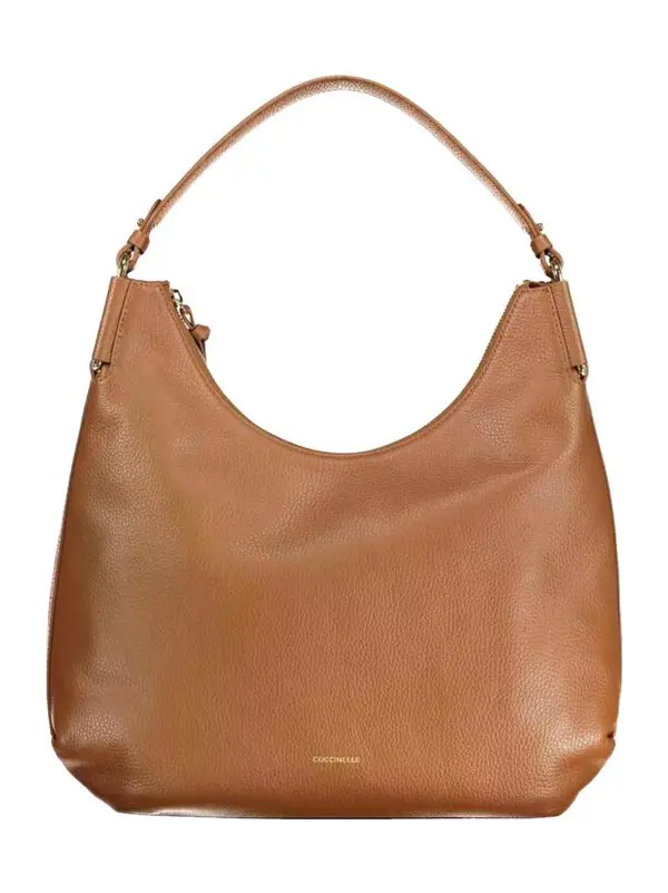 COCCINELLE Medium Rebekka Grained Leather Tote Bag - Brown