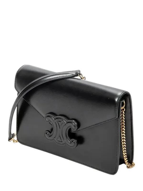 Celine Margo Triomphe Leather Mini Bag - Black