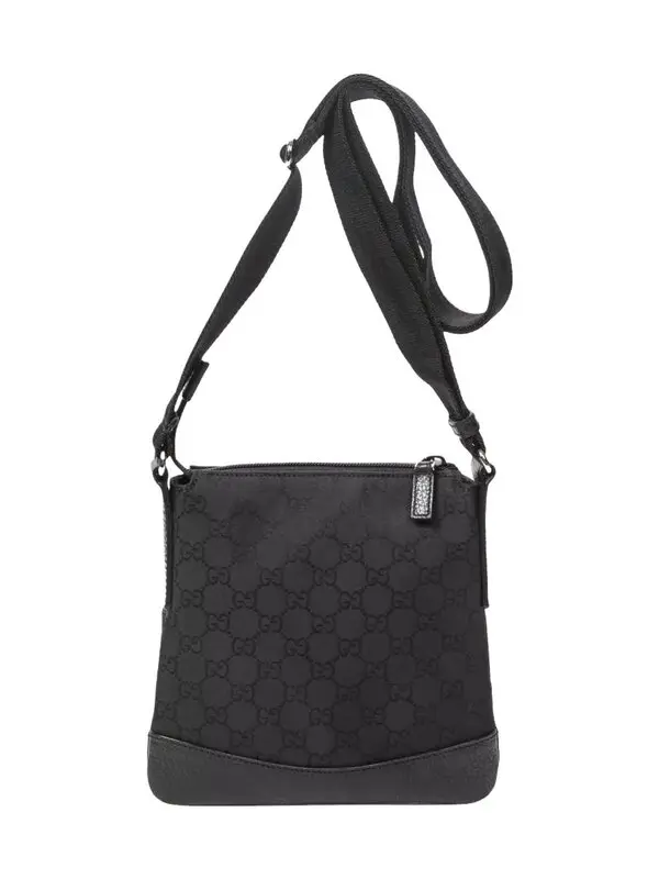Gucci Monogram Messenger Bag - Black