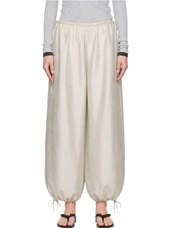 ST. AGNI Elastic-waist Casual Trousers - Soft Ash