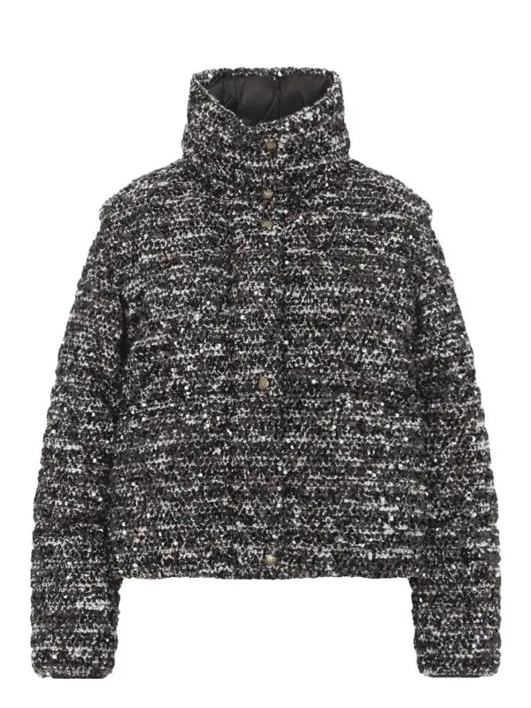 Moncler Poetique Sequined Padded Jacket - Brown