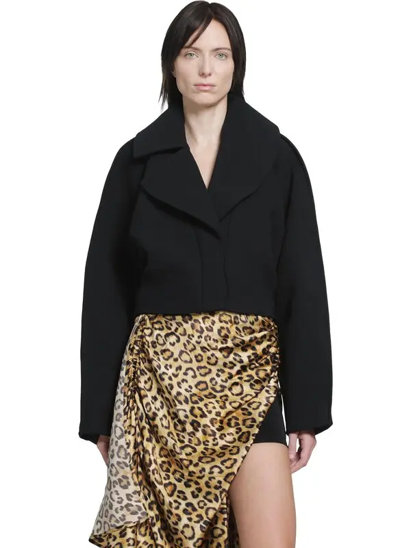 NVL GARDE Cropped Nylon Jacket - Black