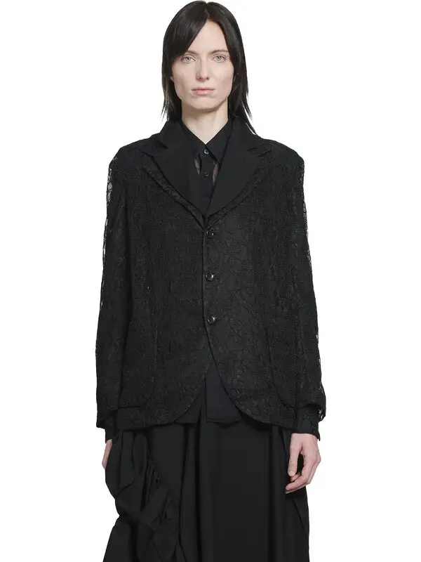 Comme Des Garçons Lace Blazer - Black