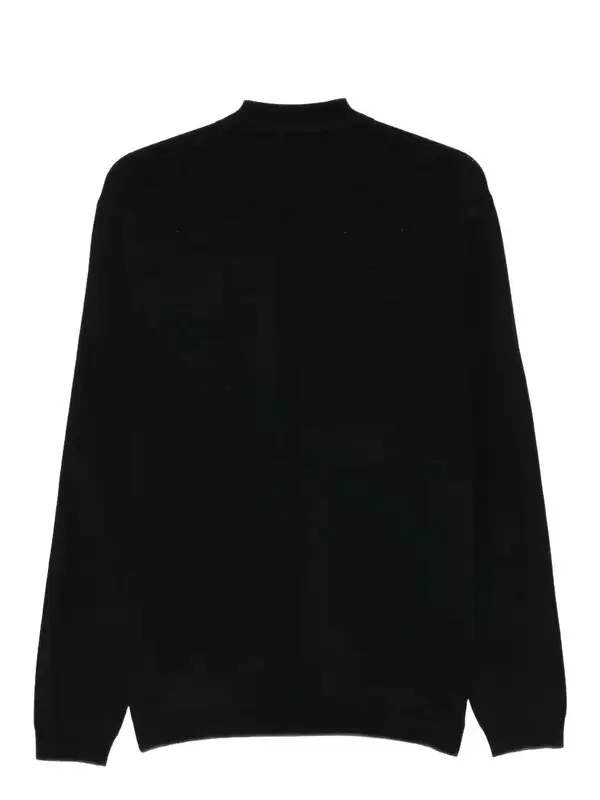LOW BRAND Long-sleeve Polo Shirt - Black