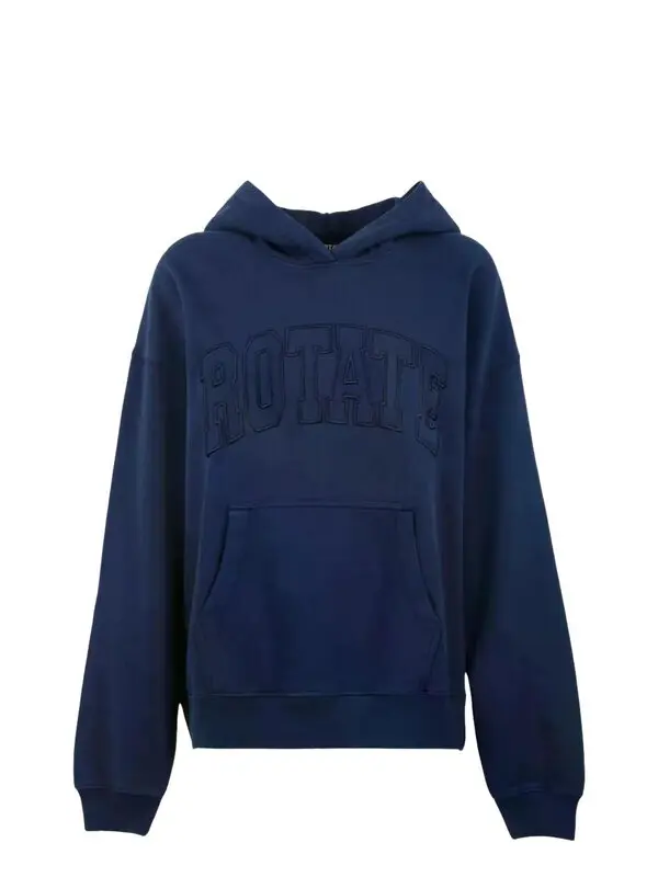 ROTATE BY BIRGER CHRISTENSEN Logo-appliqué Oversized Hoodie - Blue