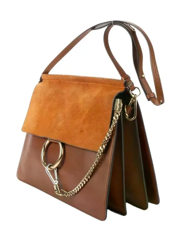 Chloé Medium Faye Leather Shoulder Bag - Brown