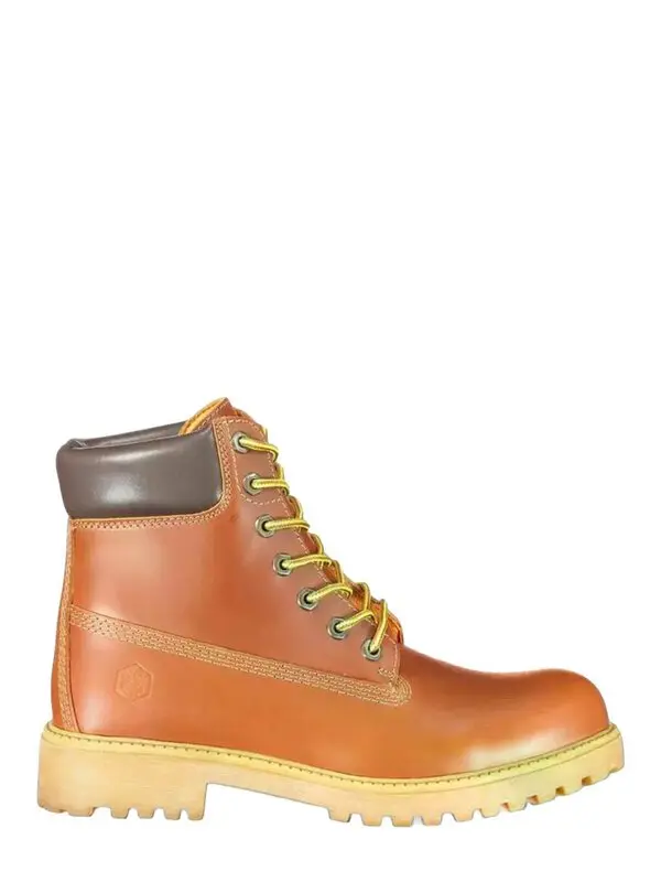 LUMBERJACK Lace-up Leather Ankle Boots - Brown