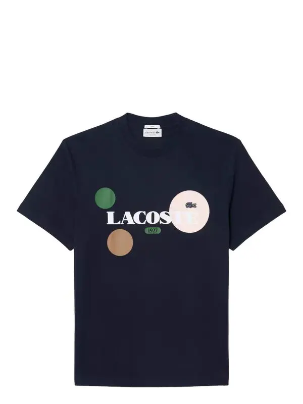 Lacoste Printed Cotton Jersey T-shirt - Blue