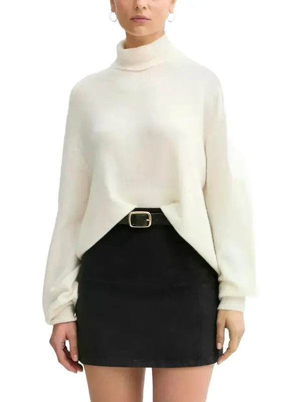 BENETTON Roll-neck Knitted Sweater - Neutrals
