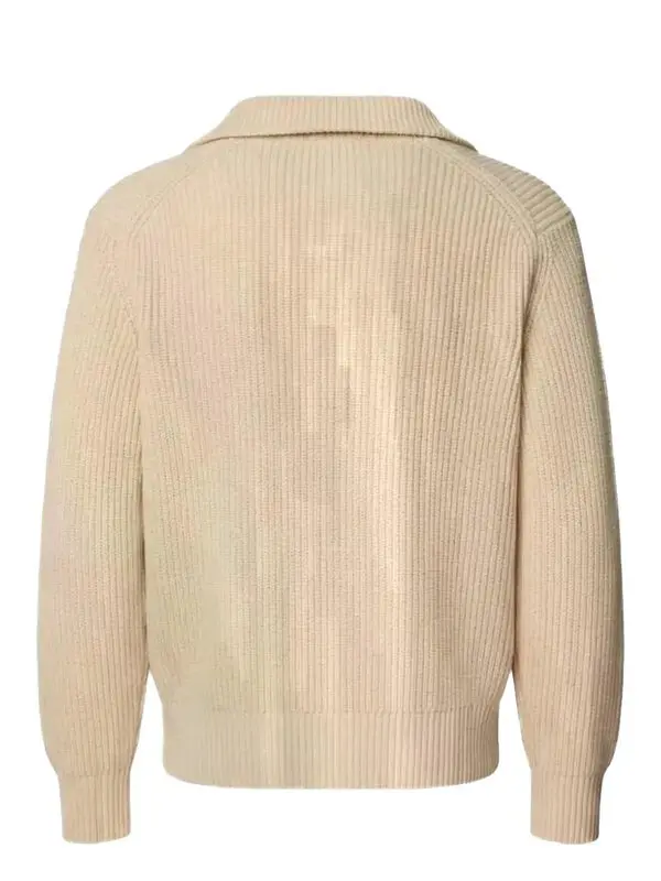 SELECTED Half-zip Ribbed-knit Sweater - Neutrals