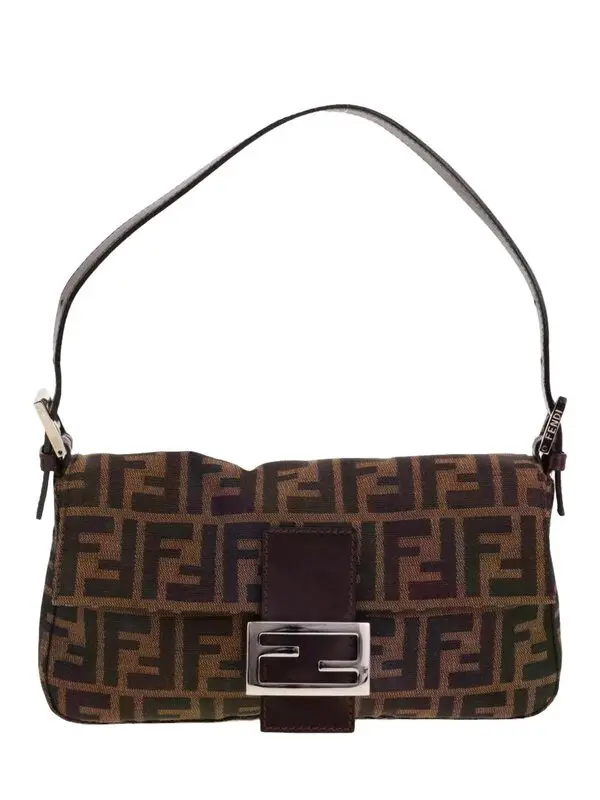 Fendi 1990s Baguette Logo-printed Shoulder Bag - Brown