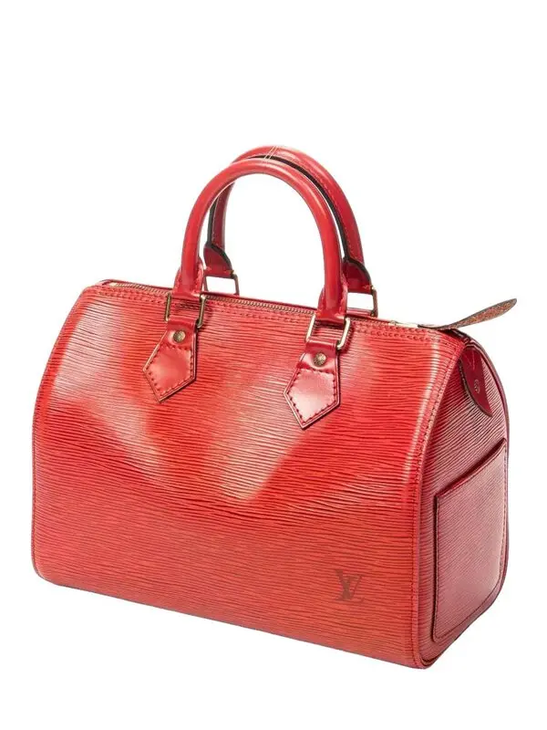 LOUIS VUITTON 25 Speedy Epi Tote Bag - Red