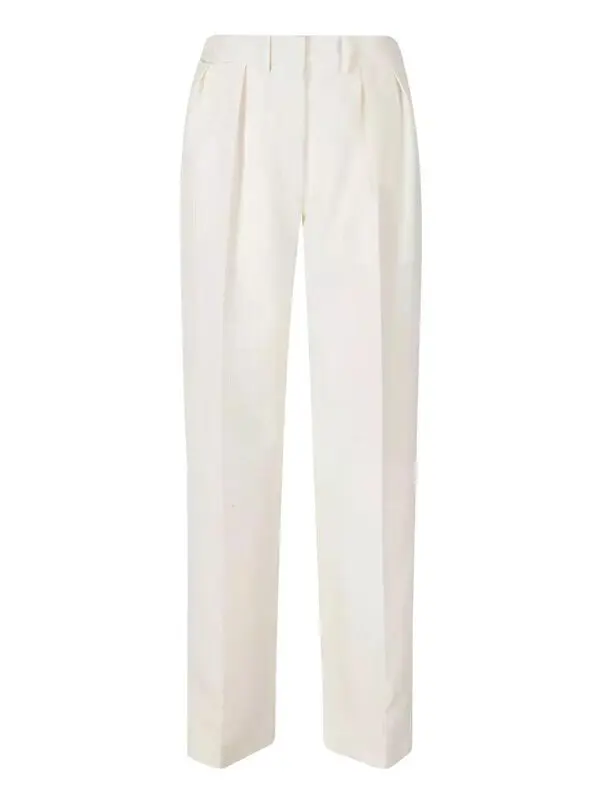 Magda Butrym Pleated Straight-leg Trousers - Neutrals
