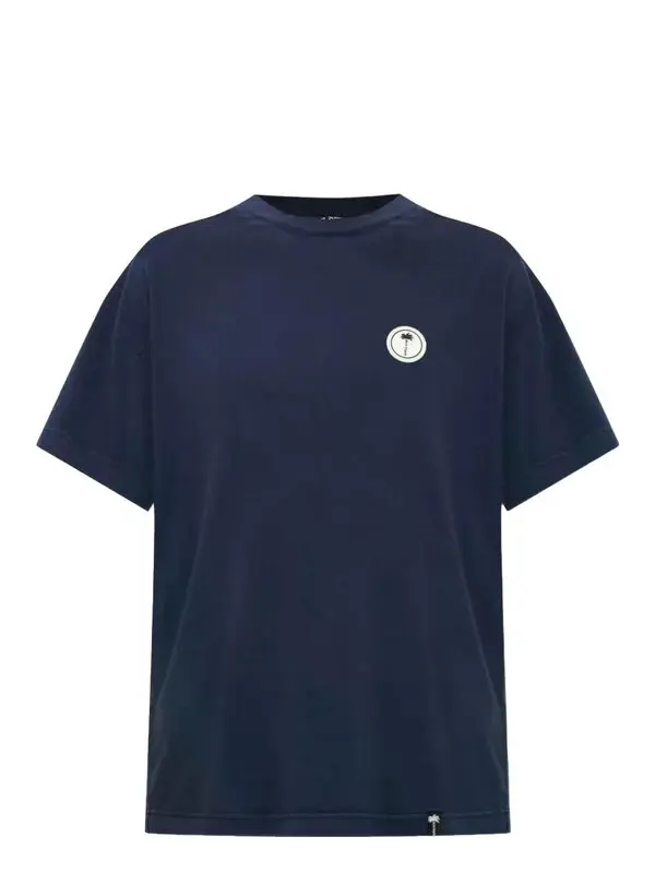 Palm Angels Embroidered-logo T-shirt - Blue