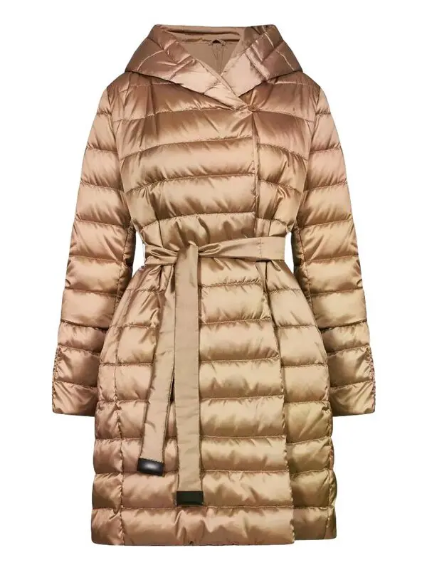 Max Mara The Cube Quilted Hooded Coat - Neutrals