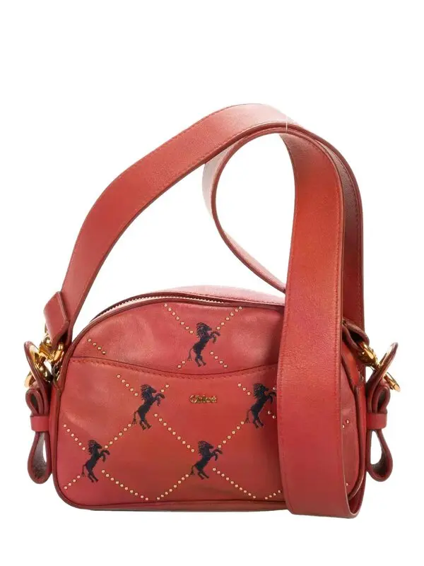 Chloé Embroidered Horse Mini Bag - Red