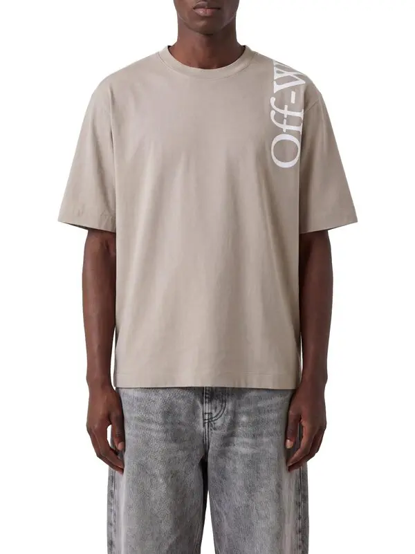 Off-White Relaxed Fit Cotton T-shirt With Graphic Print - Multicolor