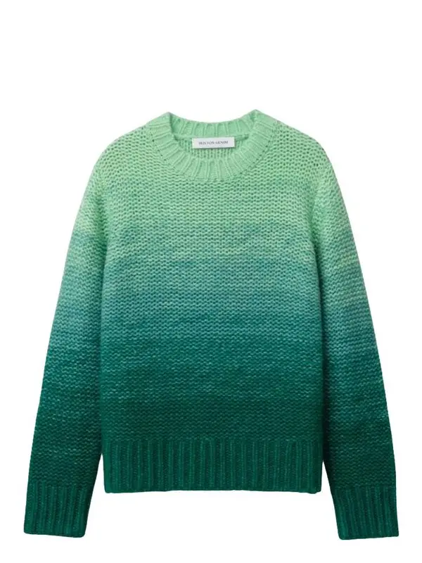 Iris Von Arnim Rainbow Degradé 50 Years Cashmere-silk Sweater - Mint