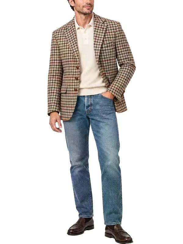 Tagliatore Houndstooth Check Single-breasted Blazer - Neutrals