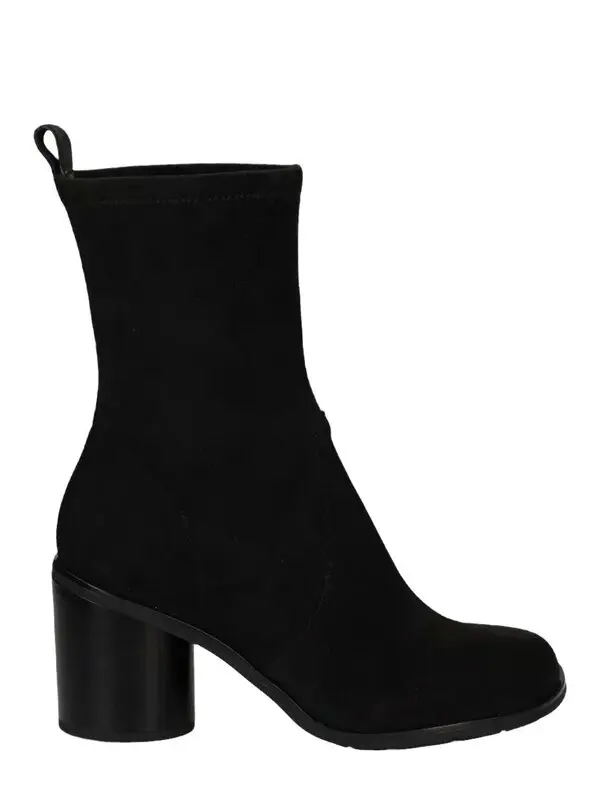 PONS QUINTANA Suede Block-heel Ankle Boots - Black