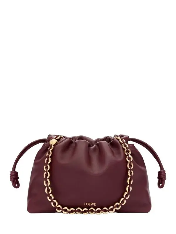 Loewe Flamenco Medium Drawstring Shoulder Bag - Red
