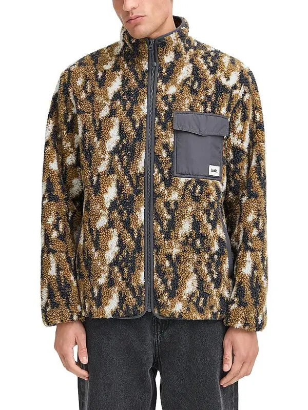 SOLID Camo Sherpa Zip Pocket Jacket - Periscope