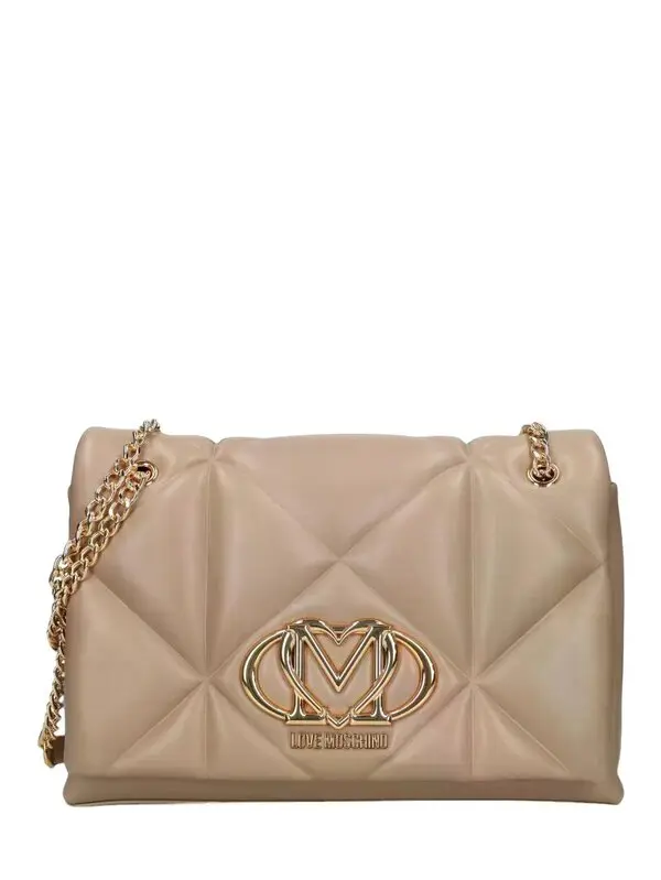 Moschino Love Quilted Shoulder Bag - Neutrals