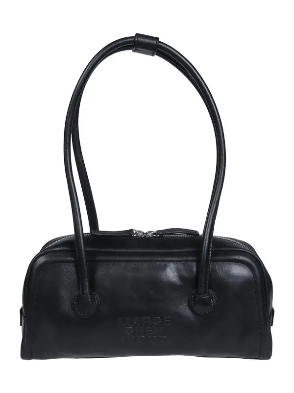 MARGESHERWOOD Soft Mini Boston Leather Shoulder Bag - Nero