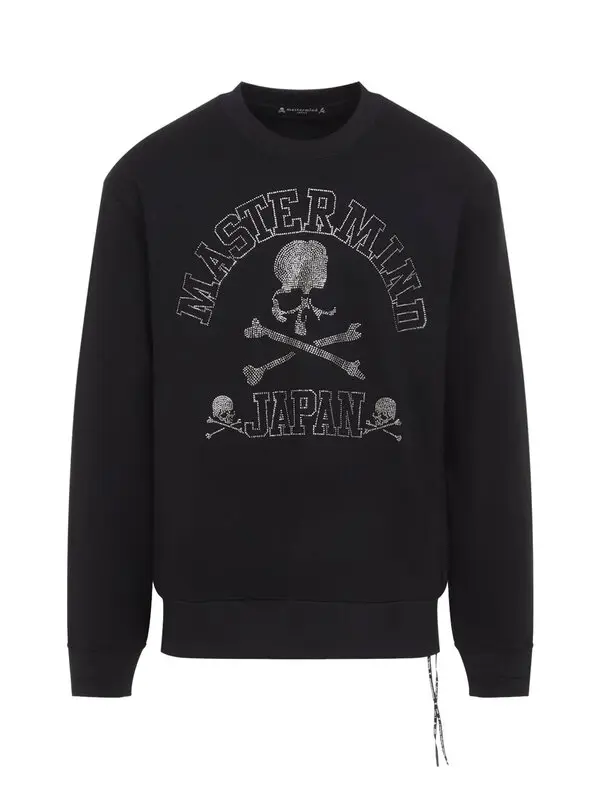 MASTERMIND WORLD Mini Swarovski Crystals Cotton Sweatshirt For - Black