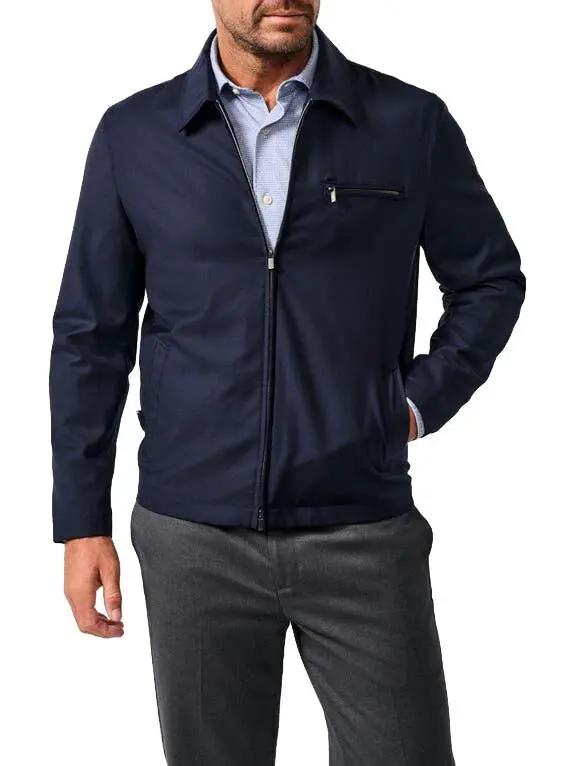 David Donahue Harrington Wool Jacket - Navy