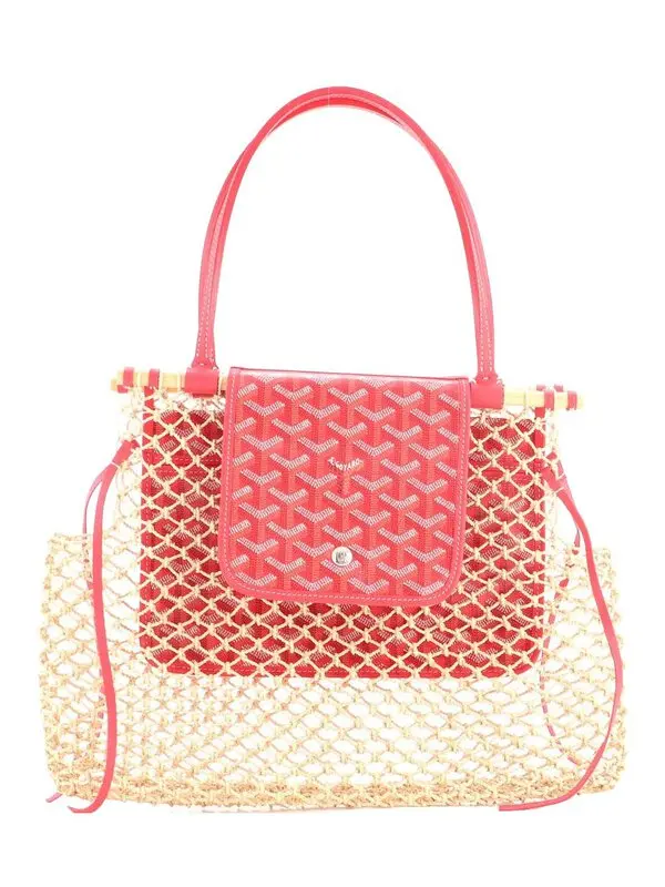 Goyard Aligre Bag Raffia Net With Coated Canvas - Pink