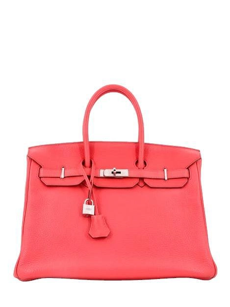 Hermès Birkin Handbag Pink Togo With Palladium Hardware 35 - Red