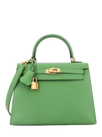Hermès Kelly Handbag Epsom With Gold Hardware 25 - Green