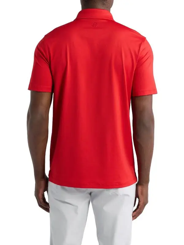 G/fore Solid Tech Jersey Performance Polo - Ruby
