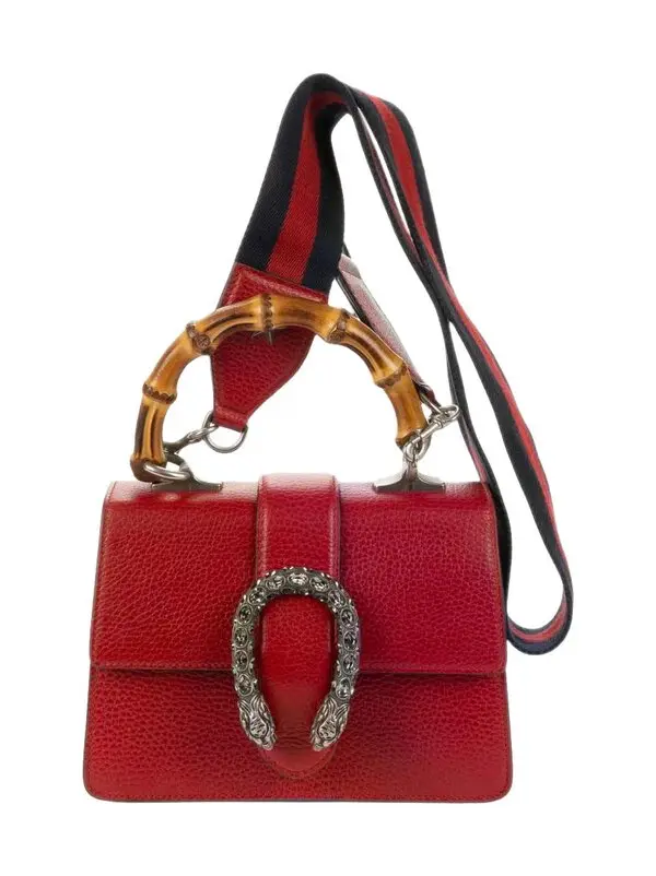 Gucci Mini Dionysus Bamboo Two-way Handbag - Red
